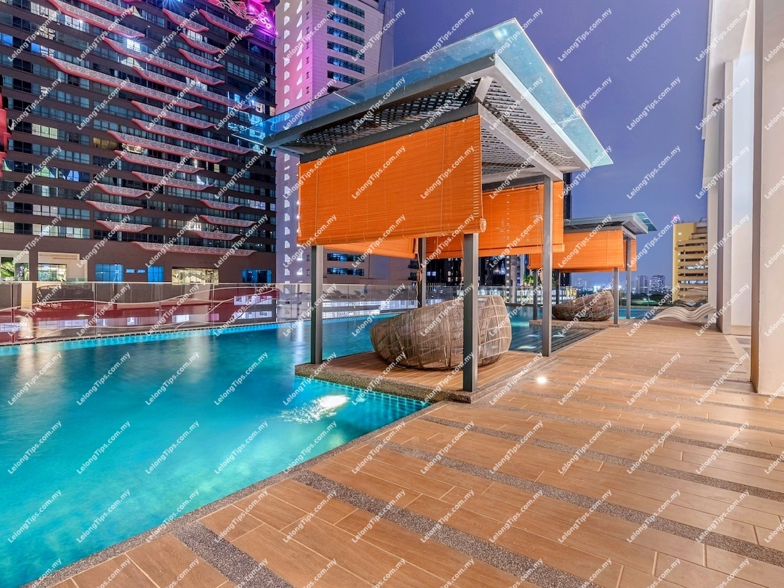 [Balcony Overlooking the swimming pool] Service Apartment [Walking ...